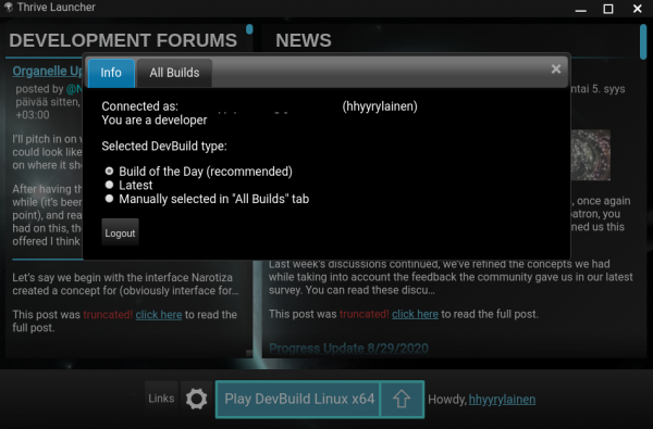 Linking the Launcher - Thrive Developer Wiki